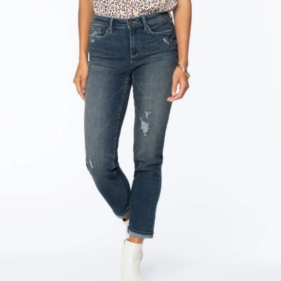 NYDJ | Jeans | Nydj Easy Fit Destruction Roll Cuff Ankle Jeans 992 ...